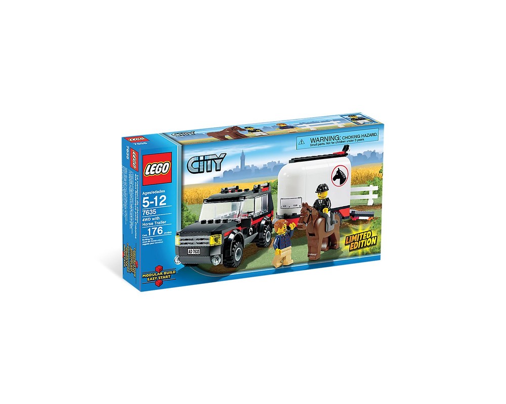 LEGO Set 7635-1 4WD with Horse Trailer (2009 City > Farm) | Rebrickable ...
