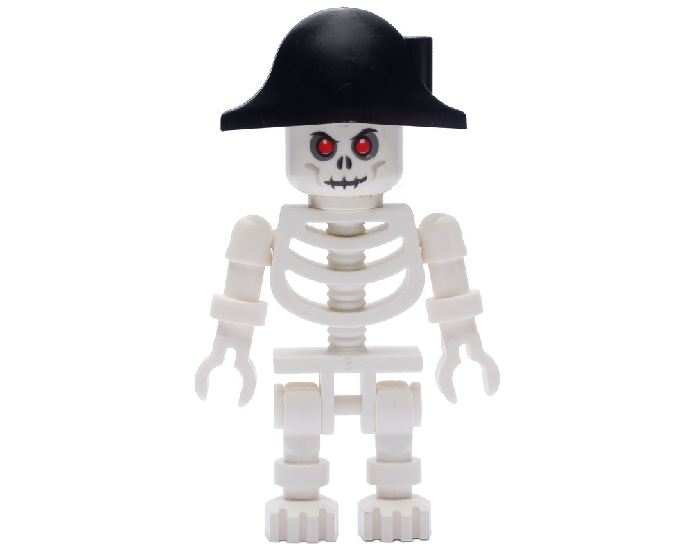 LEGO Set fig-005951 Skeleton, Red Eyes, Bicorne Hat (2009 Gear ...