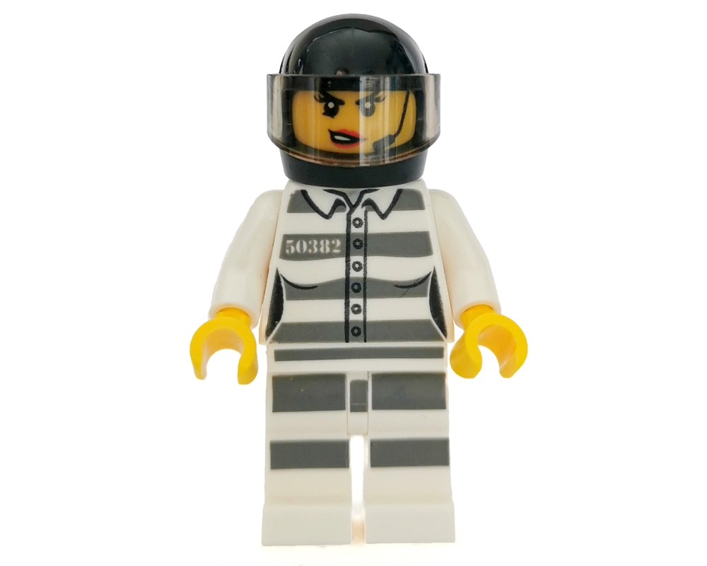 LEGO Set fig-007980 Criminal, Woman, Prison Shirt with #50382, Black ...