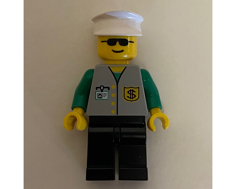 LEGO Set fig-008570 Banker, Light Gray Vest with Badge and ID Badge ...