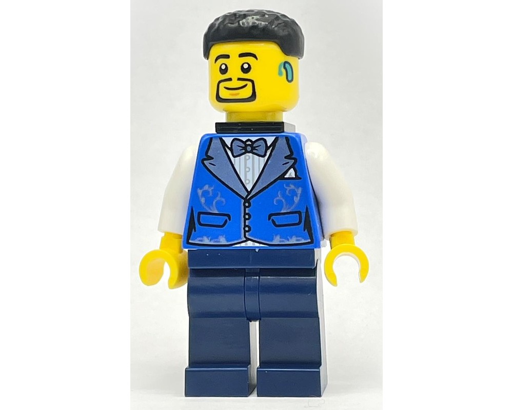 LEGO Set fig-013488 Bass Player - Blue Torso, Dark Blue Legs, Black ...