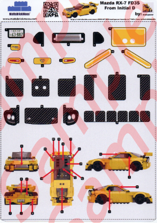 LEGO MOC Mazda RX-7 FD3S from Initial D by madspacer | Rebrickable ...
